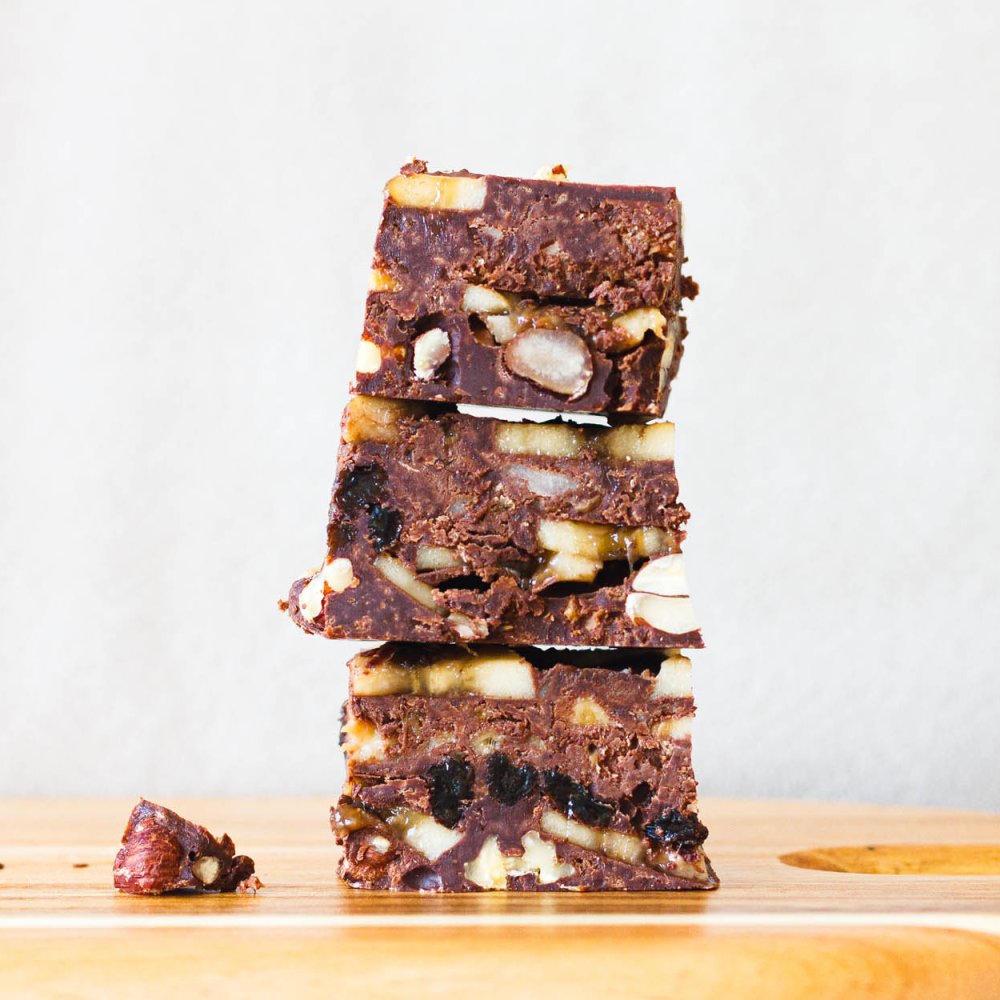 Easy Vegan Dark Chocolate Nut Bars - Refresh My Health